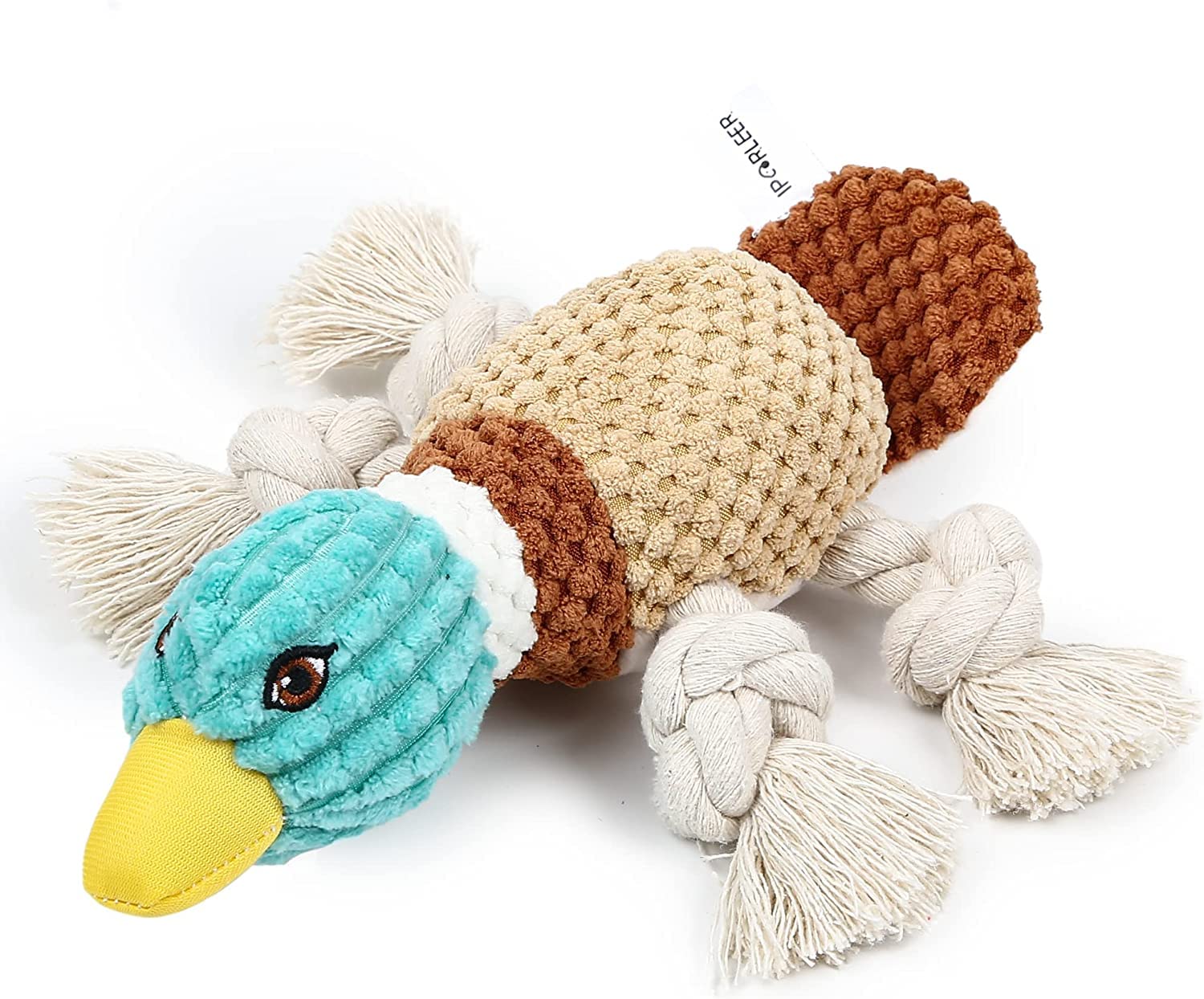IPORLEER Squeaky Dog Toys, Stuffed Dog Toys for Large Dogs, Soft & Durable Plush Dog Chew Toys with Crinkle Paper for Puppies