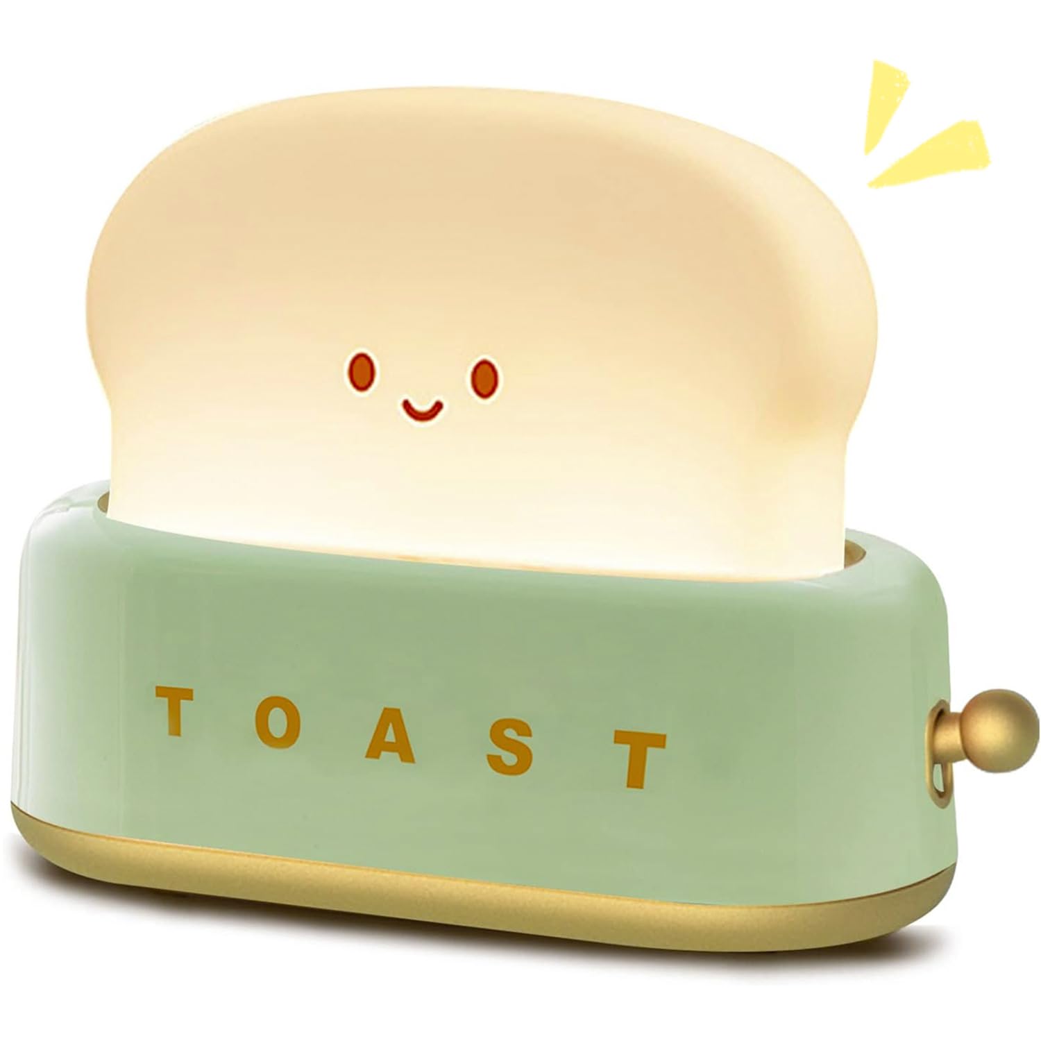 Kawaii Toaster Lamp, Smile Face Night Light for Room Decor, Timming, Dimmable Rechargeable Table Lamp for Bedroom, LED Small Lamp, Mini Aesthetic Stuff, Kids Bedside Lamps, Cute Christmas Gifts
