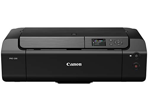 Canon PIXMA PRO-200 Wireless Professional Color Photo Printer, Prints up to 13"X 19", 3.0" Color LCD Screen, & Layout Software and Mobile Device Printing, Black
