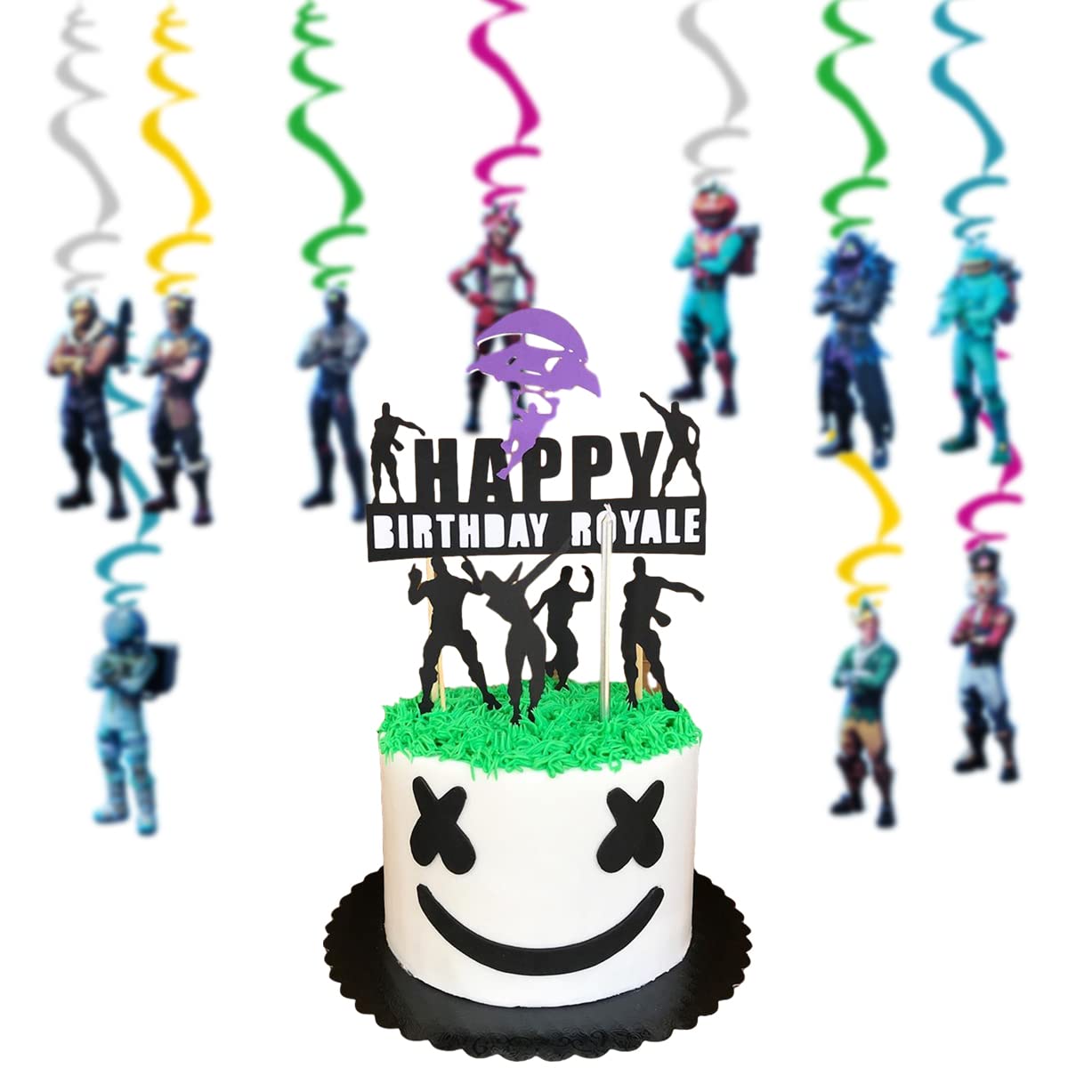 10PC Video Game Party Vortex Decoration Hanging Vortex Ceiling Decoration Video Game Theme Birthday Party Supplies
