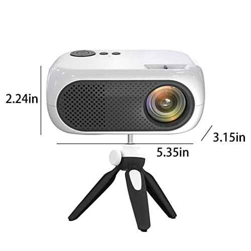 Projector, (U.S. Standard) LED Portable Mini Projector HD 1080P Projector U Disk Plug-in Card, Home HD Projector, with Tripod, External Audio Connection, Family Wonderful Gifts