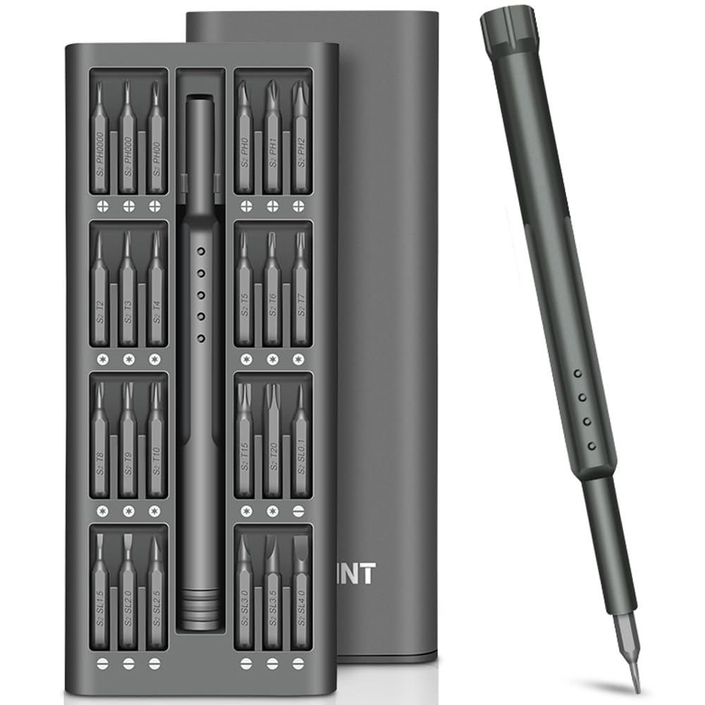 WINHUNT 24 in 1 Premium Precision Screwdriver Set, Mini Screwdriver Set Magnetic, Eyeglass Repair Kit with Phillips Head, Small Screwdriver for Electronics, PC,Watch