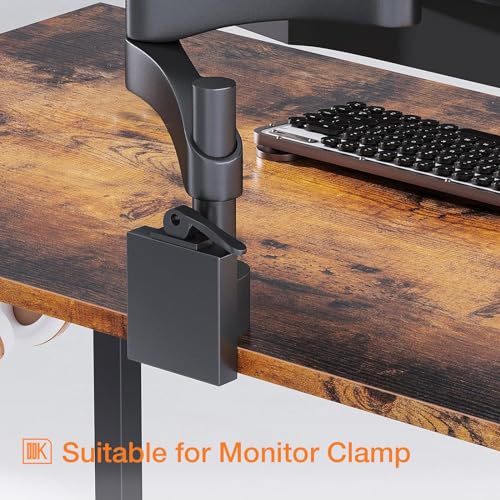 ODK Computer Desk, 40 Inch Small Study Desk, Office Desk with Storage, Work Table with Headphone Hook for Small Space Home Office, Rustic Brown