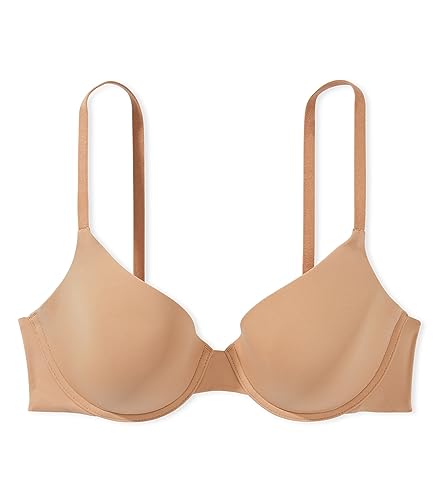 Victoria's Secret T Shirt Demi Bra, Lightly Lined, Smoothing, Bras for Women, Beige (36C)