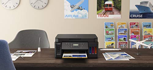 Canon PIXMA G6020 All-in-One Supertank Wireless (Megatank) Printer, Copier and Scan with Mobile Printing, Black, Works with Alexa