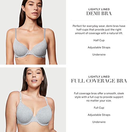 Victoria's Secret T Shirt Demi Bra, Lightly Lined, Smoothing, Bras for Women, Beige (36C)