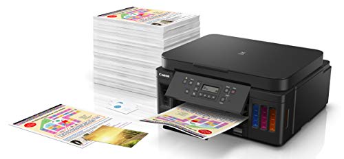 Canon PIXMA G6020 All-in-One Supertank Wireless (Megatank) Printer, Copier and Scan with Mobile Printing, Black, Works with Alexa