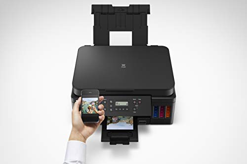 Canon PIXMA G6020 All-in-One Supertank Wireless (Megatank) Printer, Copier and Scan with Mobile Printing, Black, Works with Alexa