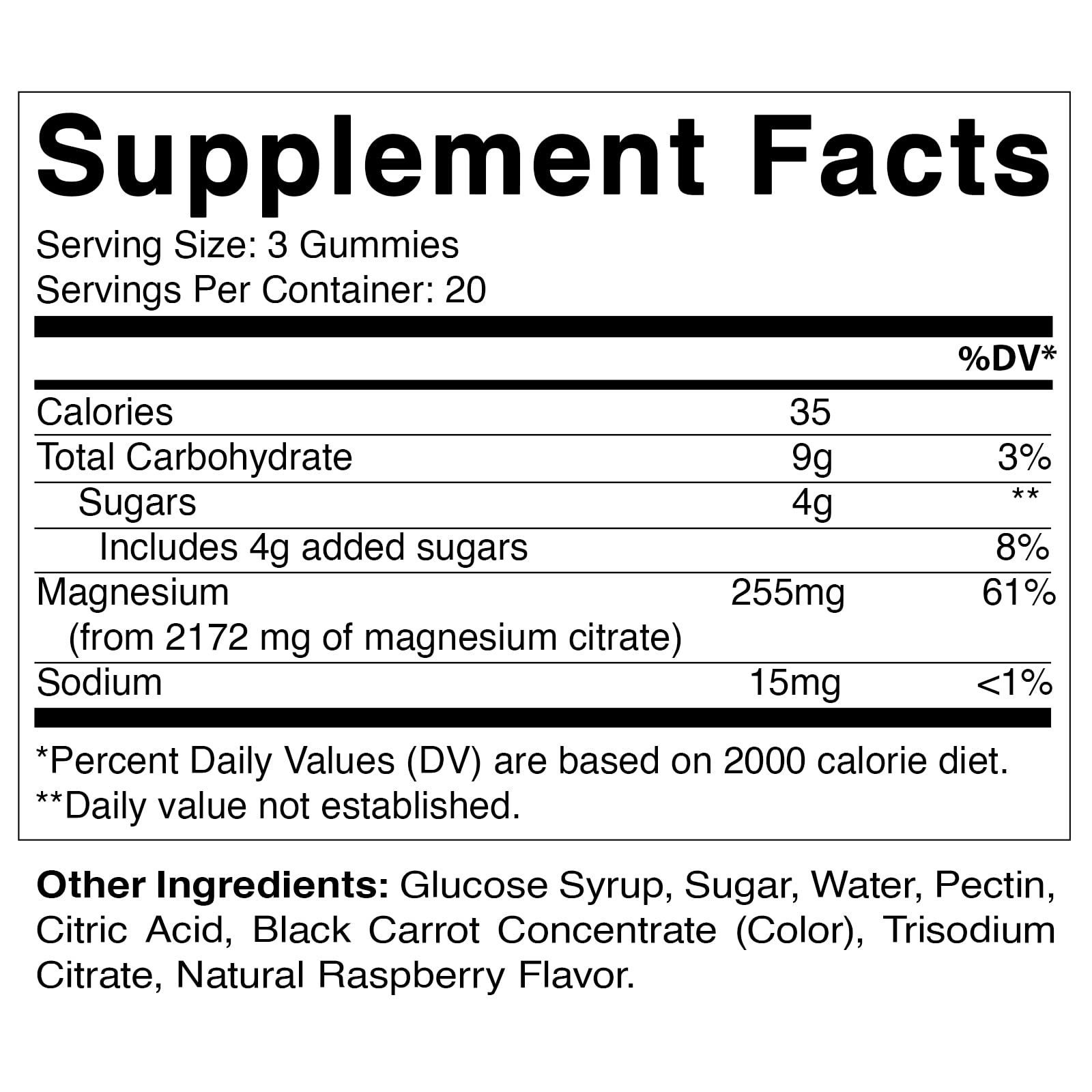 Vitamatic Extra Strength Magnesium Gummies 255 mg (Elemental Mg) per Serving - 60 Count - Promotes Healthy Relaxation, Muscle, Bone, & Energy Support (2 Pack)