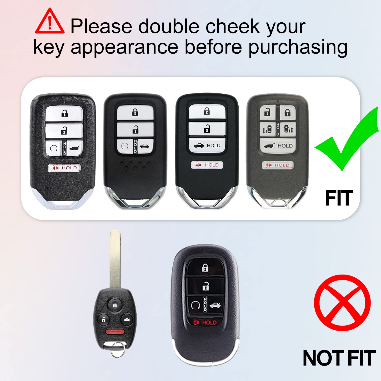Akkya for Honda Key Fob Cover Keychain Accessories 0216