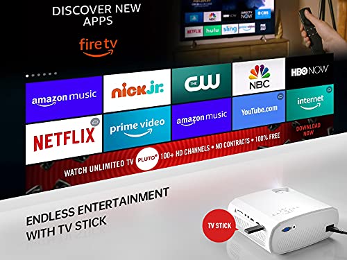 VIMGO 5G WiFi Projector, 9700LUX Native 1080P Projector, 220β Display Video Projector w Tripod, Portable Outdoor Projector for TV Stick, Video Games,HDMI/USB/AV/PS5, iOS Android Smartphone Synchronize