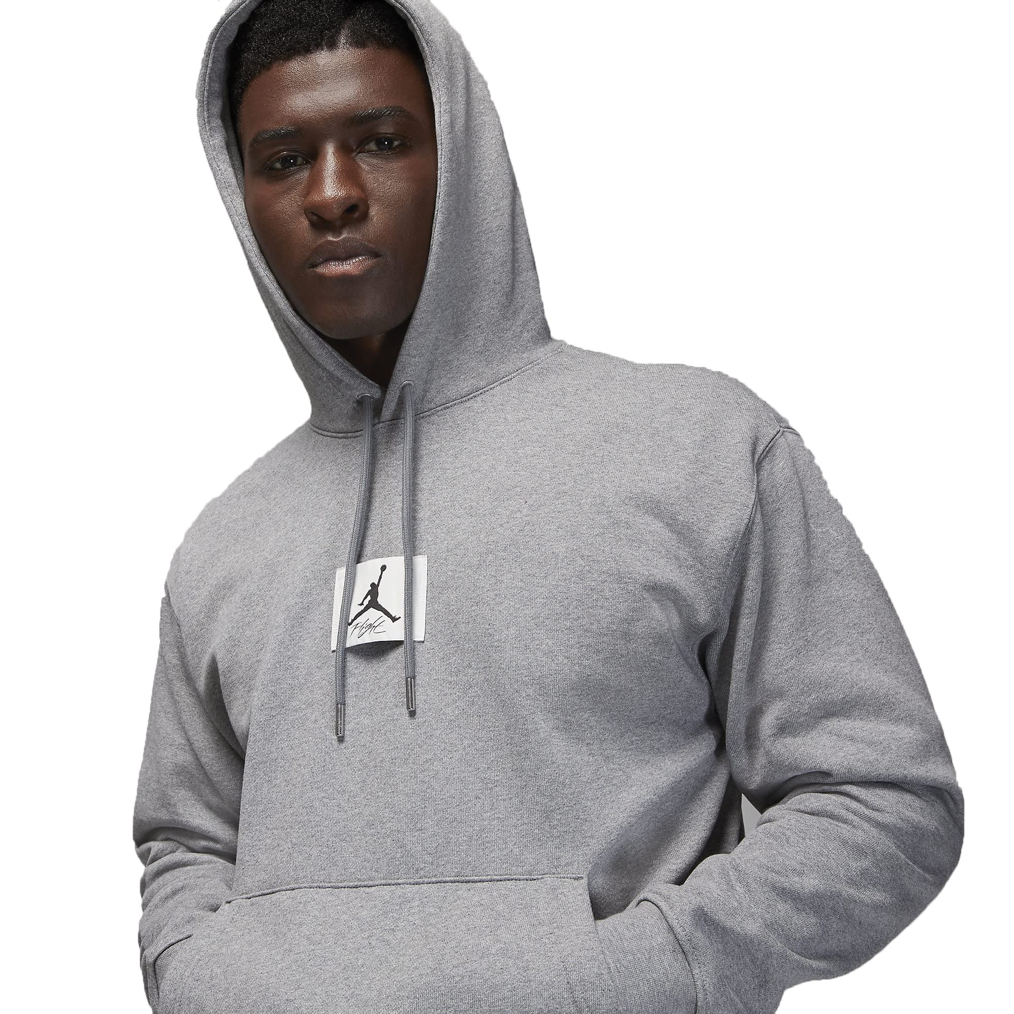 Nike Jordan Essentials Fleece Men's Hoodie (as1, alpha, m, regular, regular, Carbon Heather/Sail)