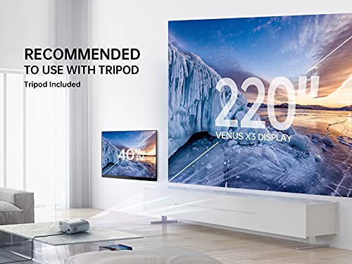 VIMGO 5G WiFi Projector, 9700LUX Native 1080P Projector, 220β Display Video Projector w Tripod, Portable Outdoor Projector for TV Stick, Video Games,HDMI/USB/AV/PS5, iOS Android Smartphone Synchronize