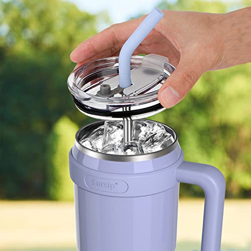 Sursip 50 oz Mug Tumbler,Stainless Steel Tumbler Mug with Non-Removable Handle–Keeps Drinks Cold up to 24 Hours–Sweat Proof, Dishwasher Safe,BPA Free-Mild Mint