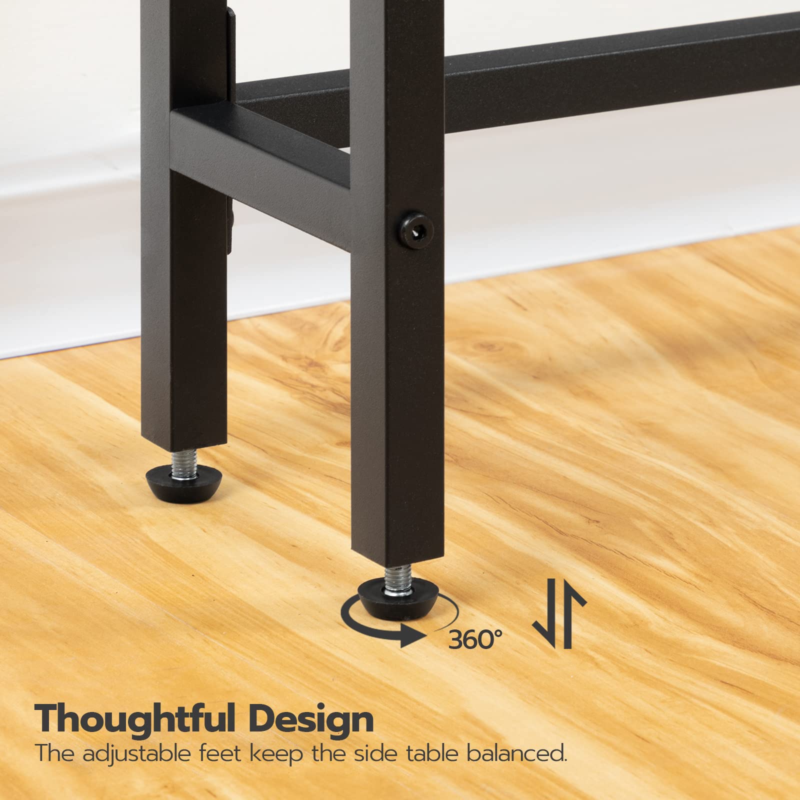 HOOBRO 47.2" Skinny Console Table with Power Outlets, 5.9" Behind Couch Table with Charging Station, Narrow Sofa Table, Long and Thin Table for Entryway, Living Room, Greige BG15XG01G1