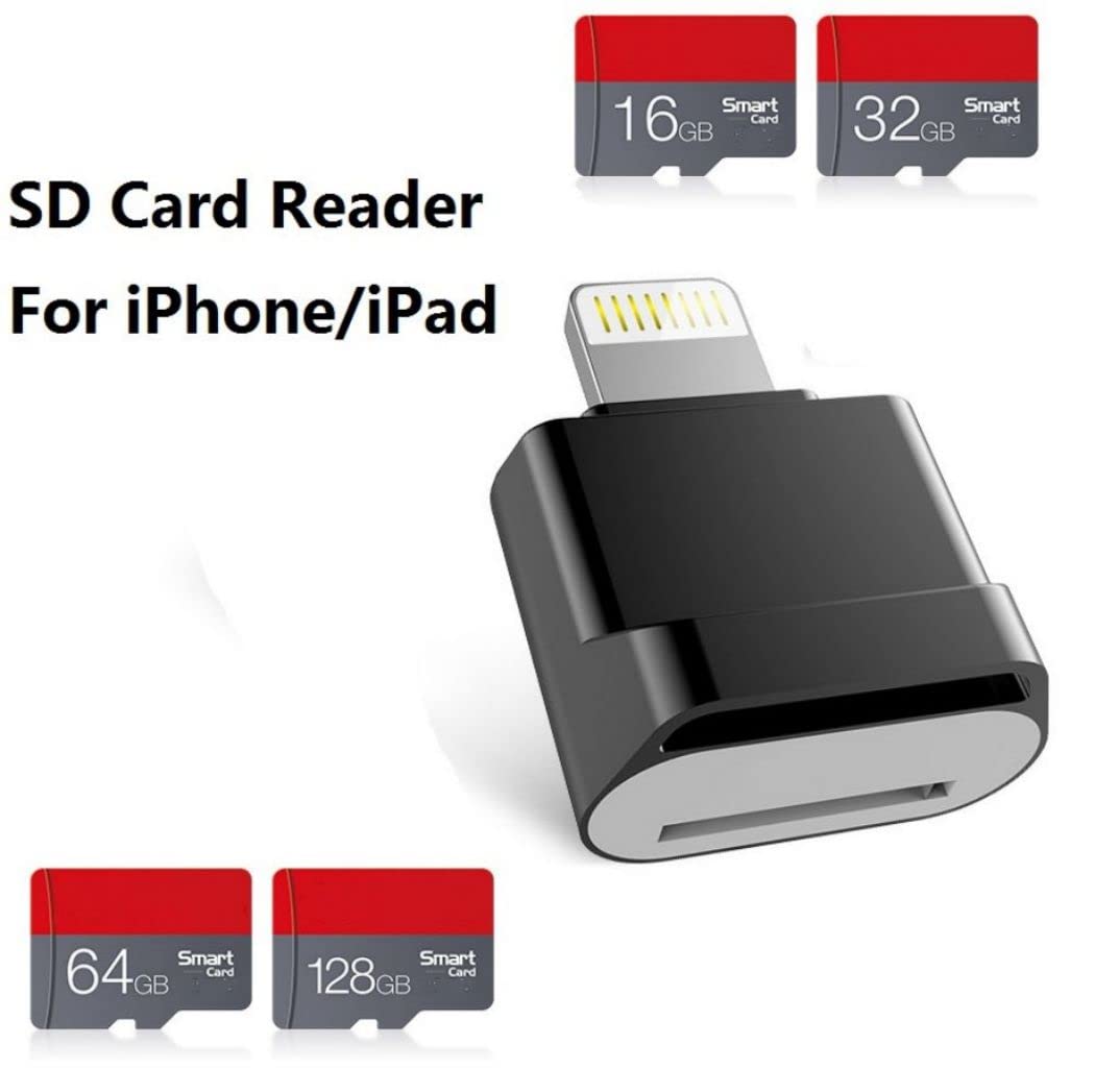 [Apple MFi Certified] Micro SD Card Reader for iPhone iPad,Lightning to Micro SD/TF Card Reader Viewer Adapter Memory Card Reading for iPhone 14/13/12/Pro Max/11/X/XR/8 Support iOS 14 15 16 17 System