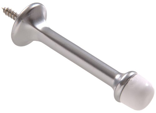 Hardware Essentials by Hillman 852932 Rigid Door Stop Satin Chrome White