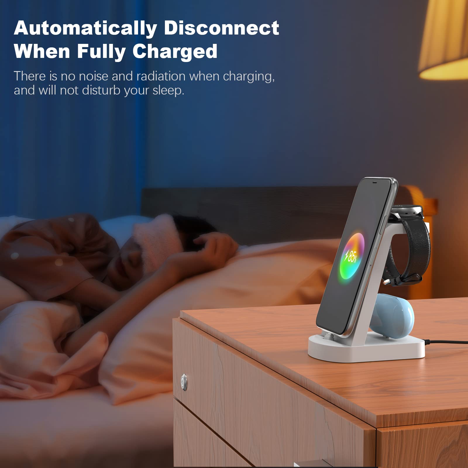 Charging Station for Samsung Multiple Devices,3 in 1 Fast Charging Stand USB-C Charger for Galaxy Watch 5/5 Pro/4/3/Active,Galaxy S23/S22/S21/S20/S10/Note20/Note10/Z Flip 4/Z Fold 4/Galaxy Buds