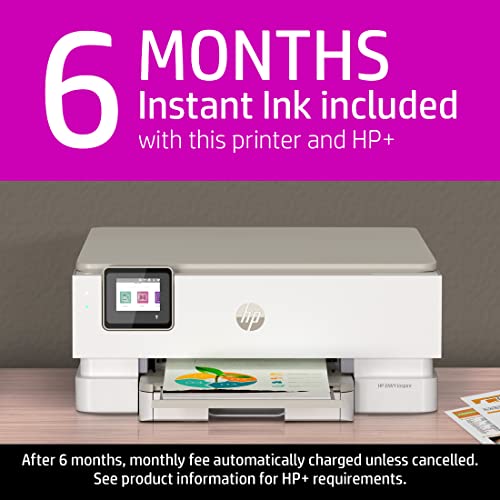 HP ENVY Inspire 7255e Wireless Color All-in-One Printer with bonus 6 months Instant Ink (1W2Y9A) White