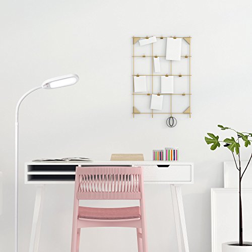 Newhouse Lighting NHFL-AP-WH Apollo LED Floor Lamp Energy-Efficient Natural Reading Artists Crafts Adjustable Gooseneck Task Light, White