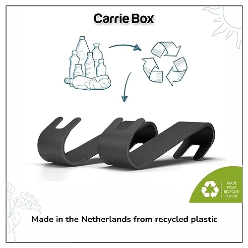 Carrie Box Poolside Pool Leaf Skimmer NET Holder | Pool Pole Hooks | Recycled Plastic |Landing Net Holder | Telescopic Poles |Europe Made (Grey)
