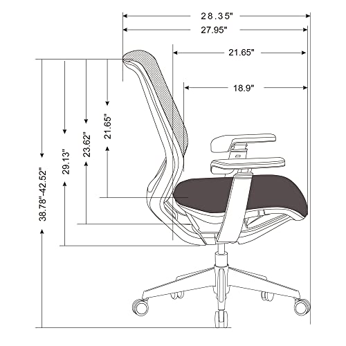 WorkPro® Sentrix Ergonomic Mesh/Fabric Mid-Back Manager's Chair, 3D Arms, Black
