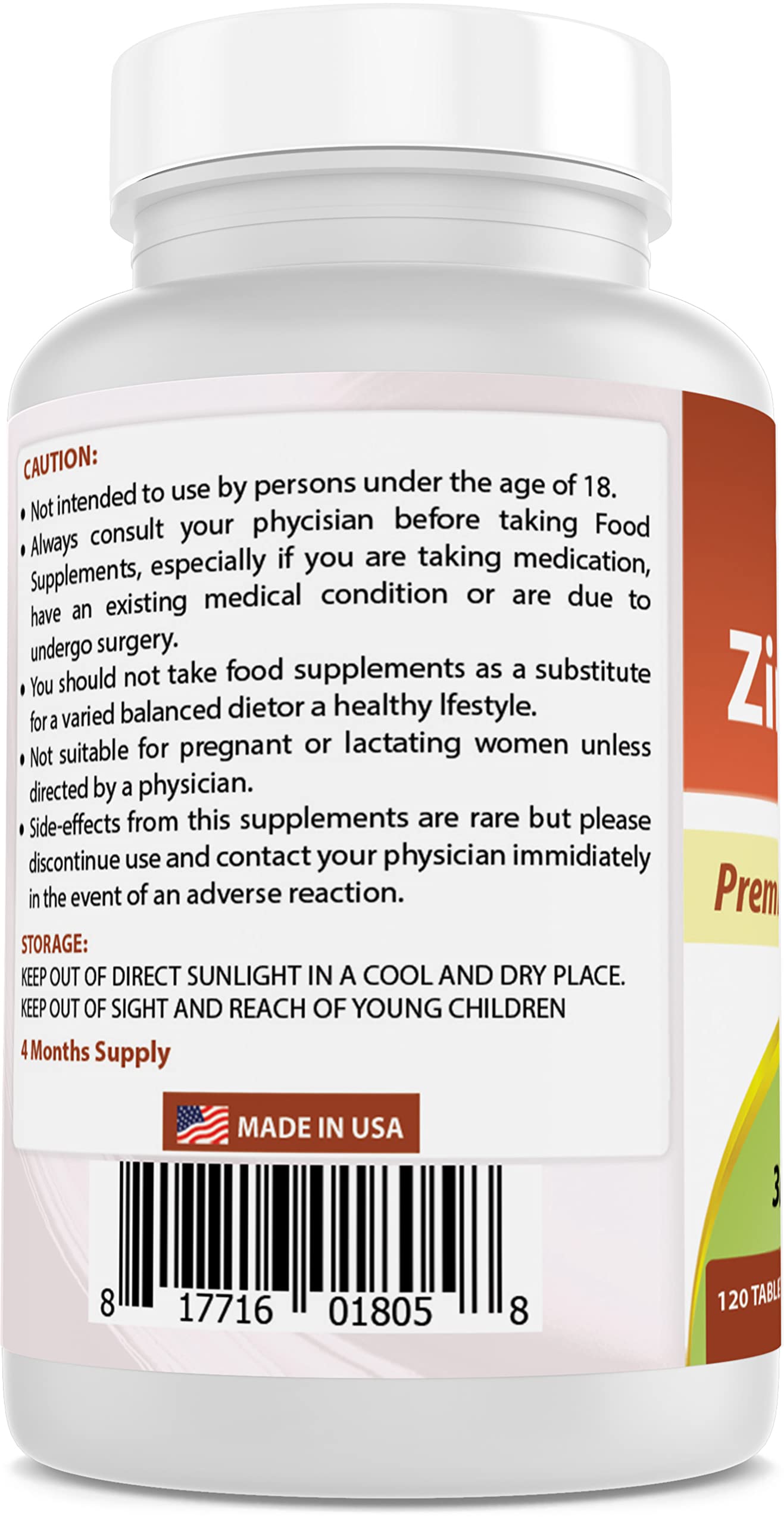 Zinc Citrate 30 mg & Magnesium Glycinate 425 mg