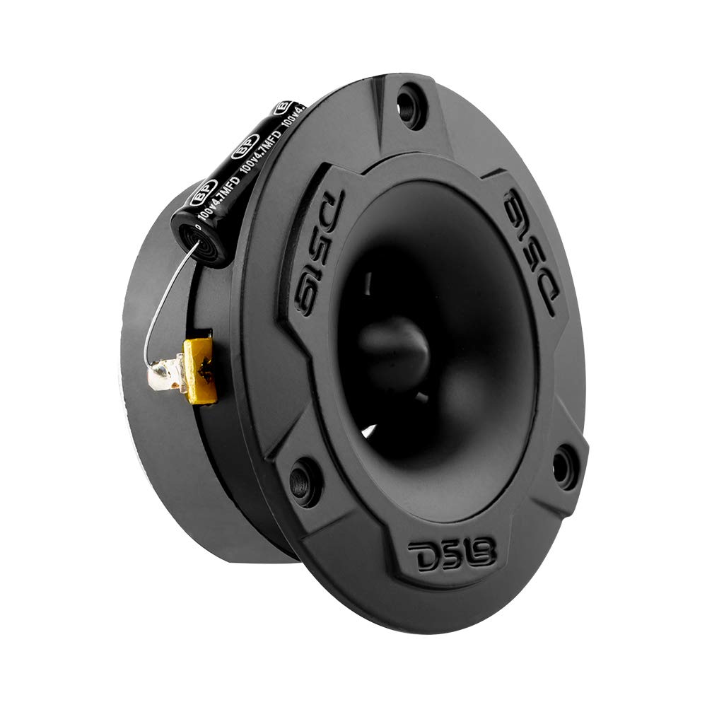 DS18 Car Speakers Bundle 4X PRO-GM6B 6.5" Midrange Speakers + 4X PRO-TWX1/BK Aluminum Super Bullet Tweeters + Amplifier 4 Channels - PRO Loudspeakers Car Audio Component Package
