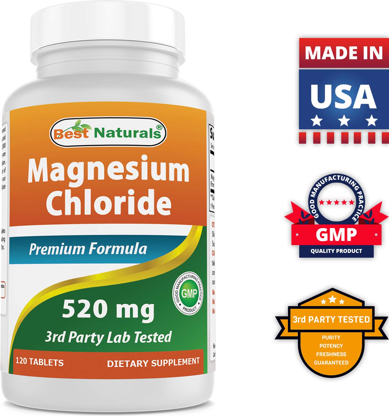 Best Naturals Bee Pollen Complex 1000 mg & Magnesium Chloride 520 mg