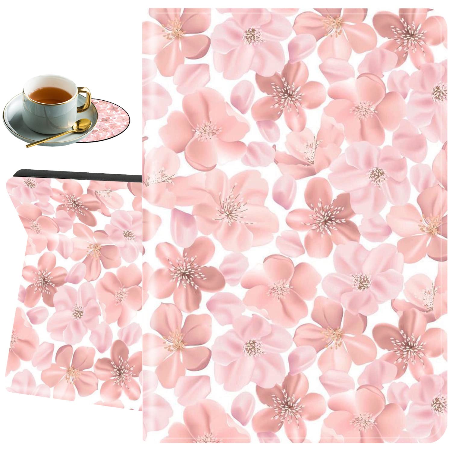 for Samsung Galaxy Tab A8 10.5 2022 Case, Shockproof TPU Hard Back Shell Protective Tablet Cover for Samsung Galaxy A8 10.5 Inch Tablet (SM-X200/X205/X207), Pink Floral