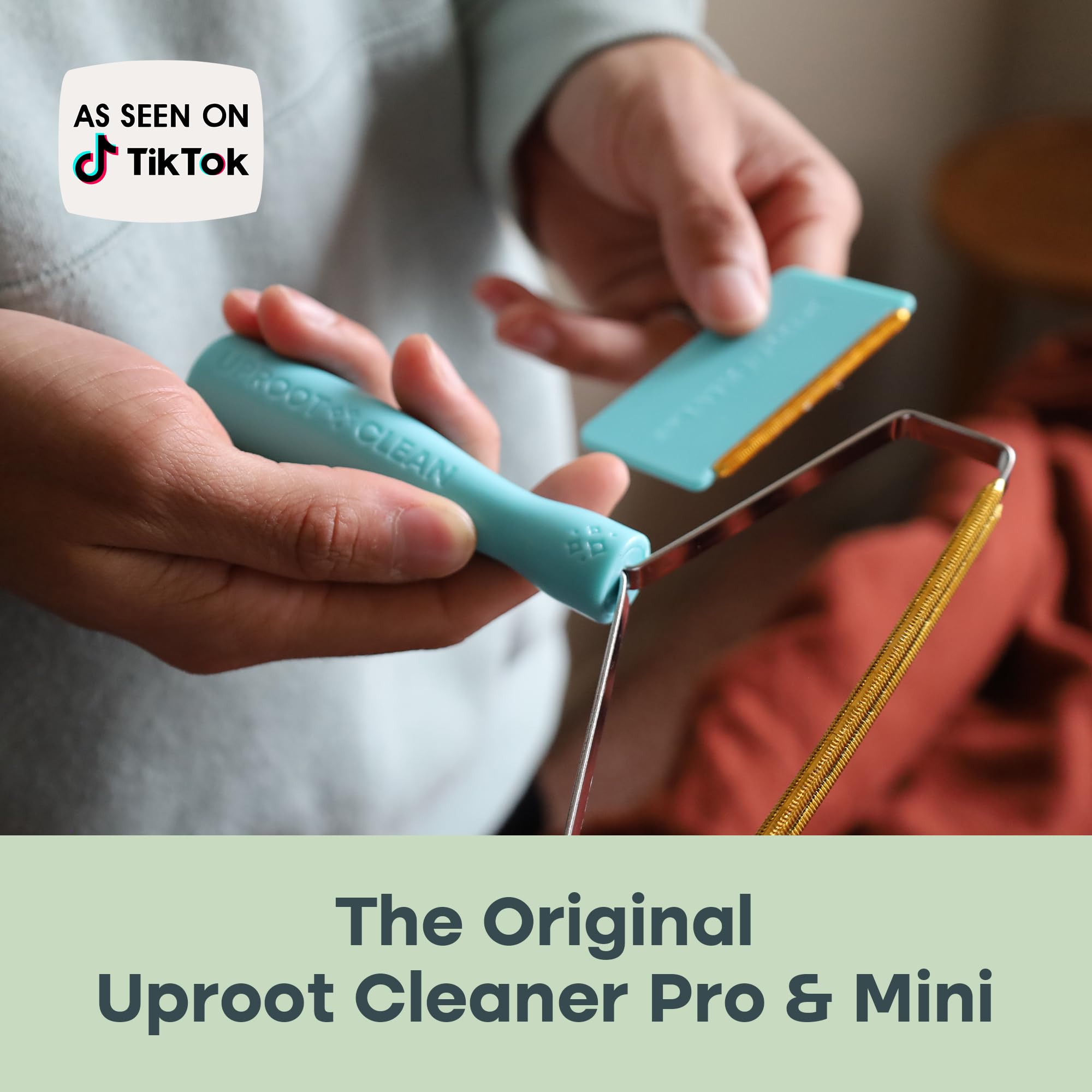 Uproot Cleaner Pro Pet Hair Remover & Mini - Pet Hair Removal Tool Multi Fabric Edge & Carpet Scraper - Cat for Couch, Cat Towers, Car Detailing The Furry-Situation Survival Kit