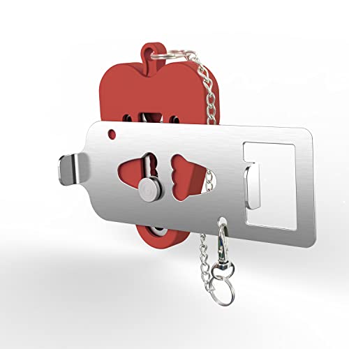 LUAMB Portable Door Lock, Home Security, Travel Lock for Travel, for Additional Safety Lock,Metal Heavy Duty Lock,Prevent Unauthorized Entry in housing,Travel Hotel,Apartments (1 Slice 4.5In)