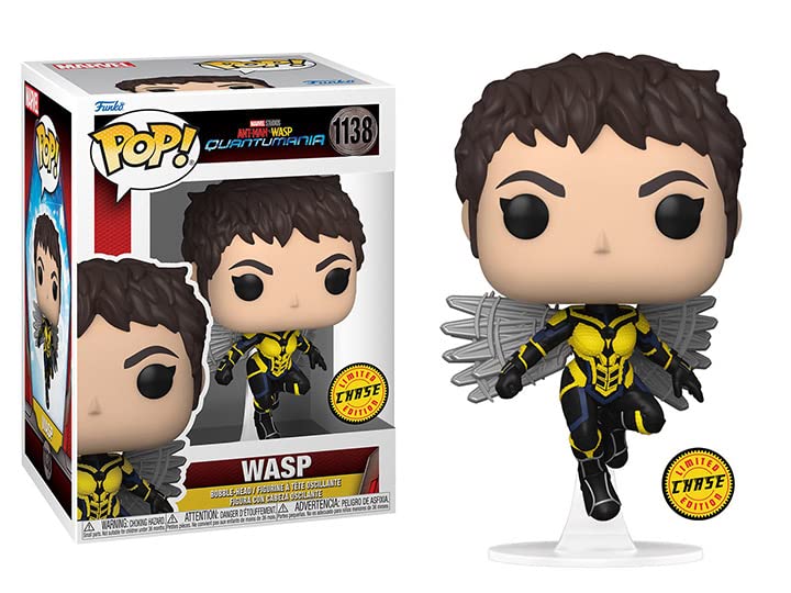 POP Marvel: Ant-Man and The Wasp: Quantumania - Wasp Limited Edition Chase Funko Vinyl Figure (Bundled with Compatible Box Protector Case), Multicolor, 3.75 inches