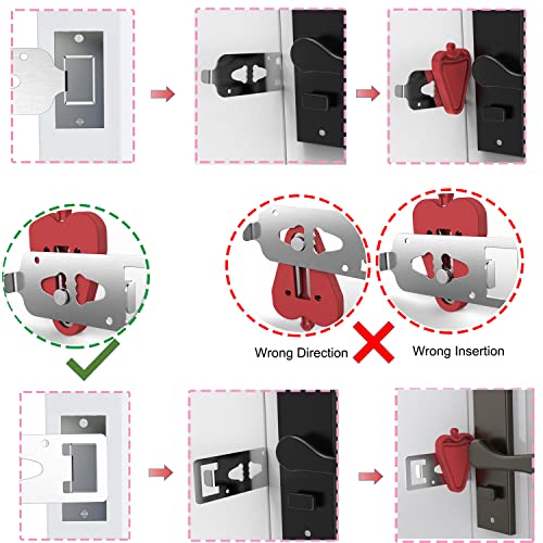LUAMB Portable Door Lock, Home Security, Travel Lock for Travel, for Additional Safety Lock,Metal Heavy Duty Lock,Prevent Unauthorized Entry in housing,Travel Hotel,Apartments (1 Slice 4.5In)