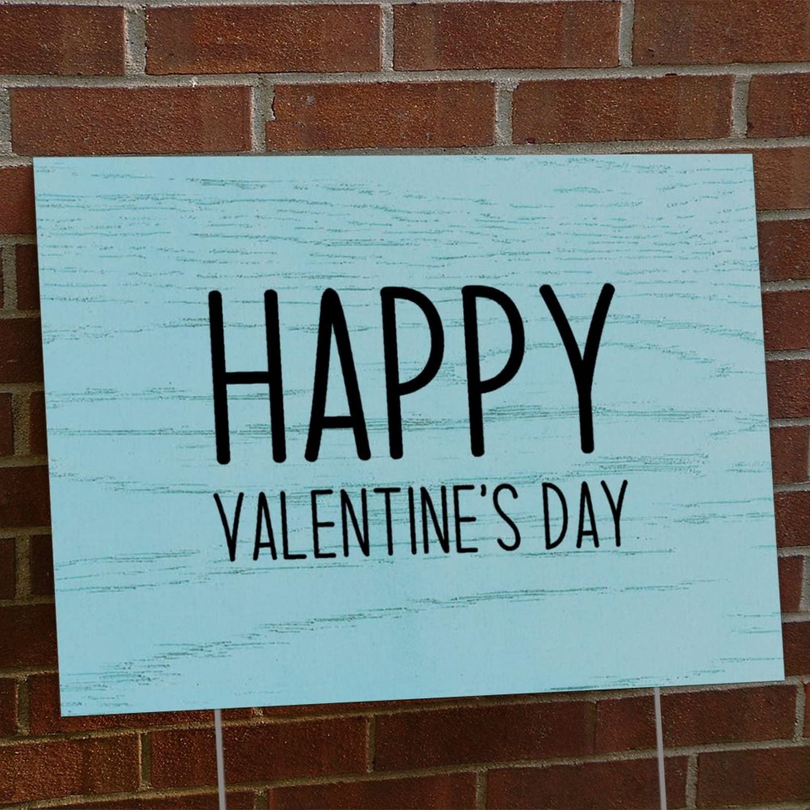Lawn Yard Signs Happy Valentine's Day Corrugated Sign Couples Anniversary Motivational Quotes for Garage Sales Rent Open House Construction 18x24 inches
