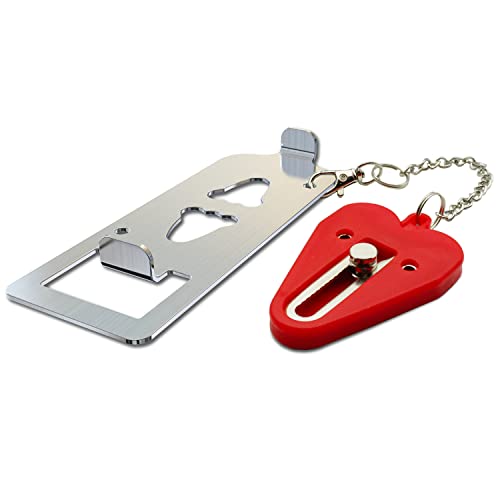 LUAMB Portable Door Lock, Home Security, Travel Lock for Travel, for Additional Safety Lock,Metal Heavy Duty Lock,Prevent Unauthorized Entry in housing,Travel Hotel,Apartments (1 Slice 4.5In)
