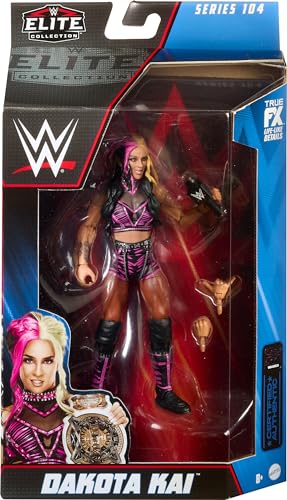 Mattel WWE Elite Collection Action Figure & Accessories, Series #104 Dakota Kai 6-inch Collectible with 25 Articulation Points & Swappable Hands