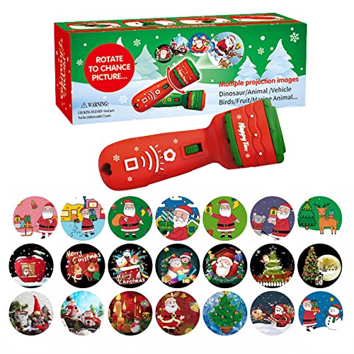 Girls Nightlight Projector for Bedroom 21 Flashlight Toy Christmas Patterns Realistic Tree Gift Christmas Projector Santa Education Education Led Projector (Green, One Size)