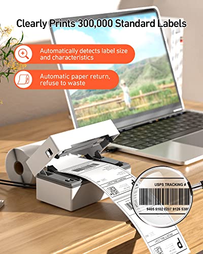 MUNBYN Shipping Label Printer P130, 4x6 USB Thermal Label Printer, Desktop Barcode Label Printer for Shipping Packages Home Small Business, Easy Setup Compatible with Mac, Windows, Linux, UPS, USPS