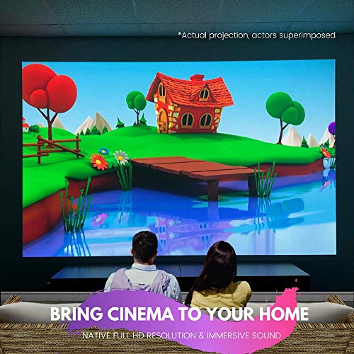 AAXA Technologies M6 Full HD Micro LED Projector with Built-in Battery - Native 1920 x 1080p FHD Resolution, 1200 Lumens, 30,000 Hour LEDs, Onboard Media Player, Business/Home Theater Use