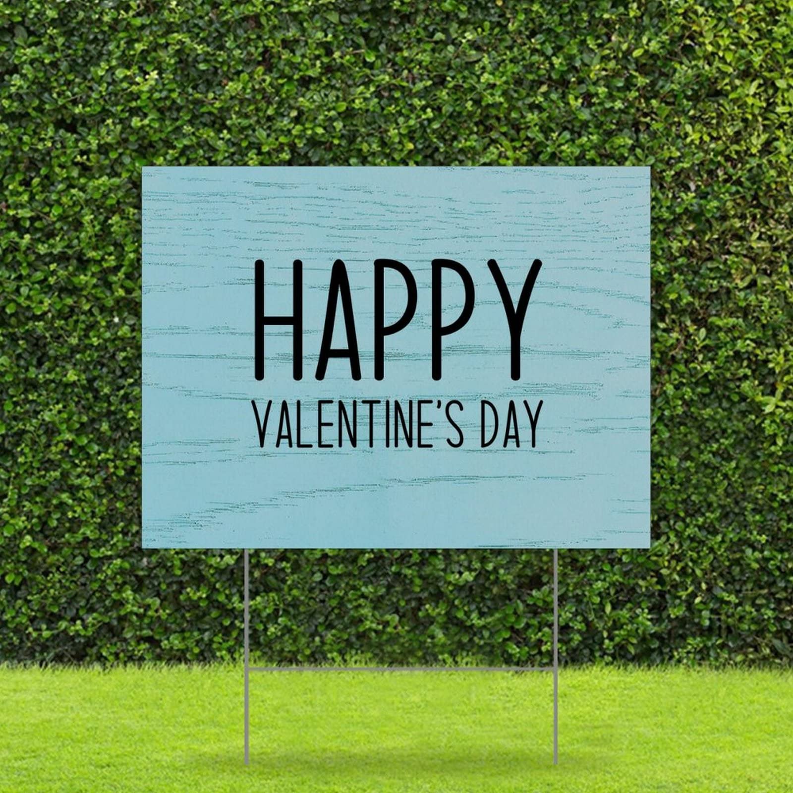 Lawn Yard Signs Happy Valentine's Day Corrugated Sign Couples Anniversary Motivational Quotes for Garage Sales Rent Open House Construction 18x24 inches