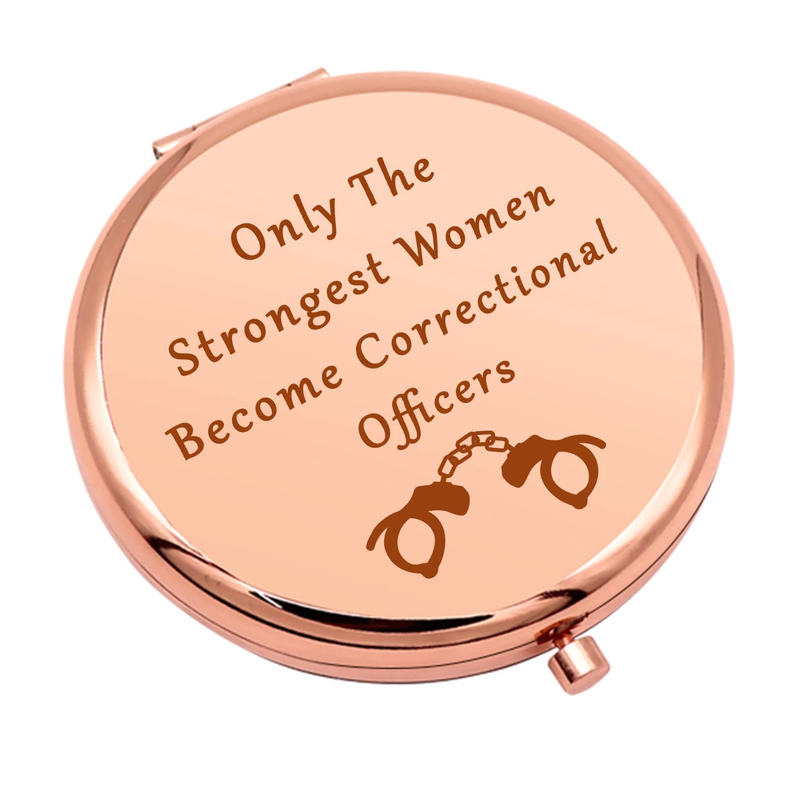 Correctional Officer Gift for Women Police Officer Thank You Gift Compact Makeup Mirror for Mom Wife Daughter Prison Guard Present Folding Makeup Mirror Christmas Thanksgiving Birthday Present