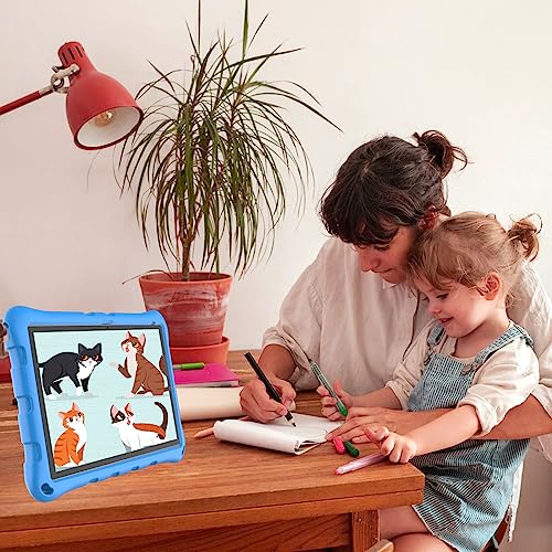 Kids Tablet 10 inch, Android 11 Tablet for Kids, 32GB ROM+2GB RAM, 1.5GHz Quad-core Toddler Tablet, 1280x800 IPS HD Eye-Care Touch Screen, 6000mAh Battery, 8MP Camera Tablets PC with Kid-Proof Case.