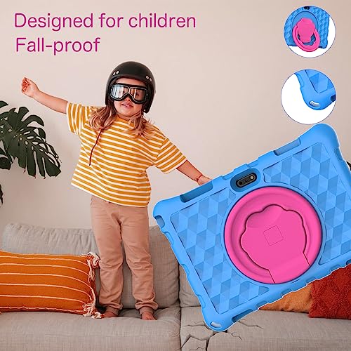 Kids Tablet 10 inch, Android 11 Tablet for Kids, 32GB ROM+2GB RAM, 1.5GHz Quad-core Toddler Tablet, 1280x800 IPS HD Eye-Care Touch Screen, 6000mAh Battery, 8MP Camera Tablets PC with Kid-Proof Case.