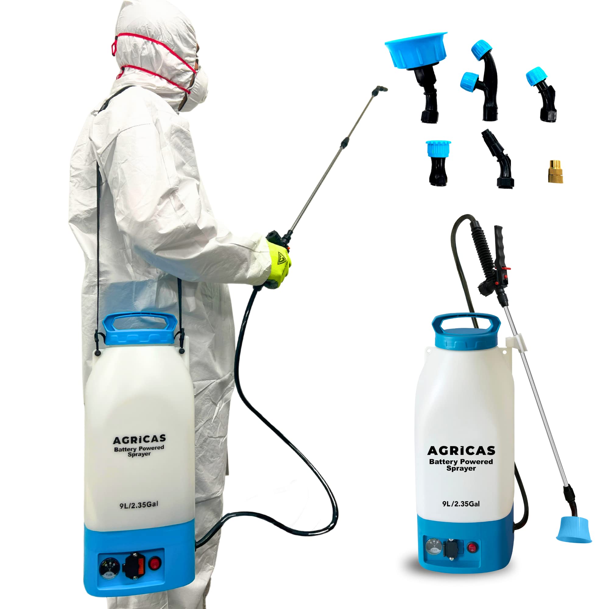 AGRICAS 2.35 Gallon Battery Powered Sprayer