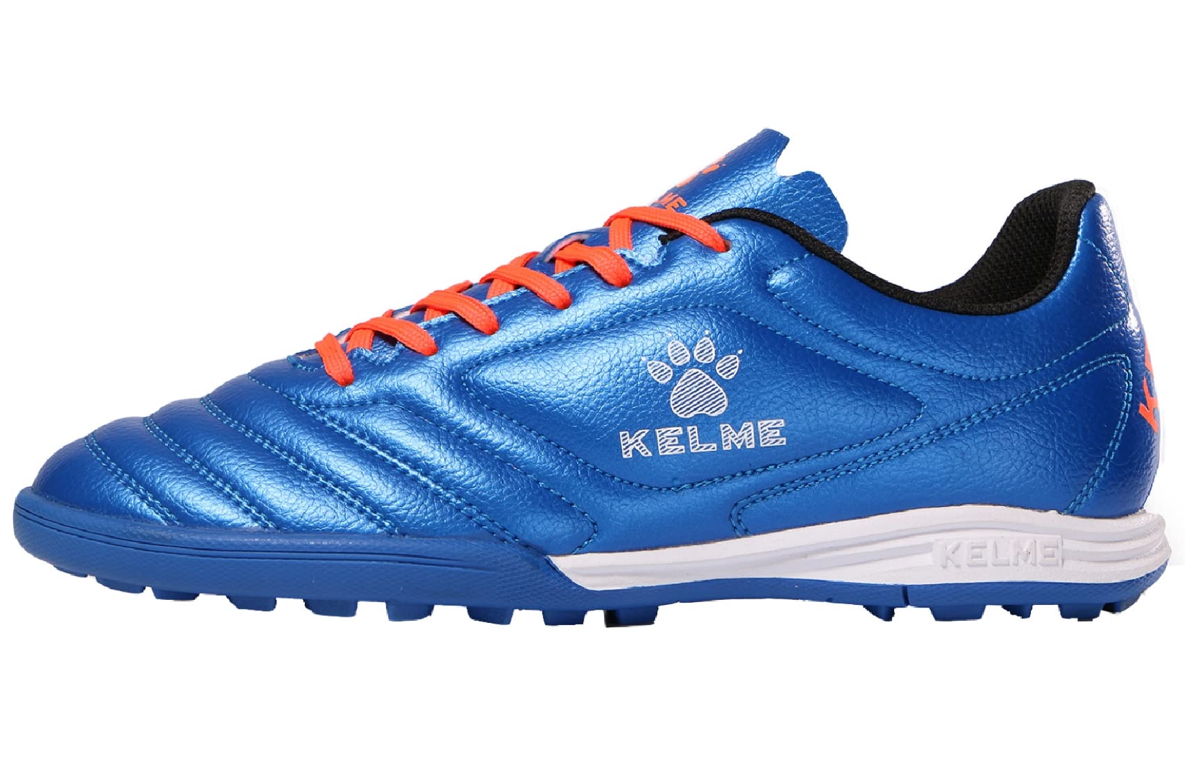 KELME Men's Soccer Shoes Arch Support Cleats Professional Futsal Sneaker Breathable Athletic Football Boots for Outdoor Indoor TF Blue 9
