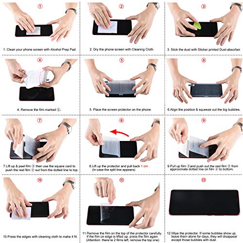 Orzero Phone Case Compatible for OnePlus 11 5G, with 2 Pack High Definition TPU Screen Protector, Matte Finish Full Body Protection Anti-Scratch Shock Proof Solid Hard Back Cover(1+2) - Frosted Black