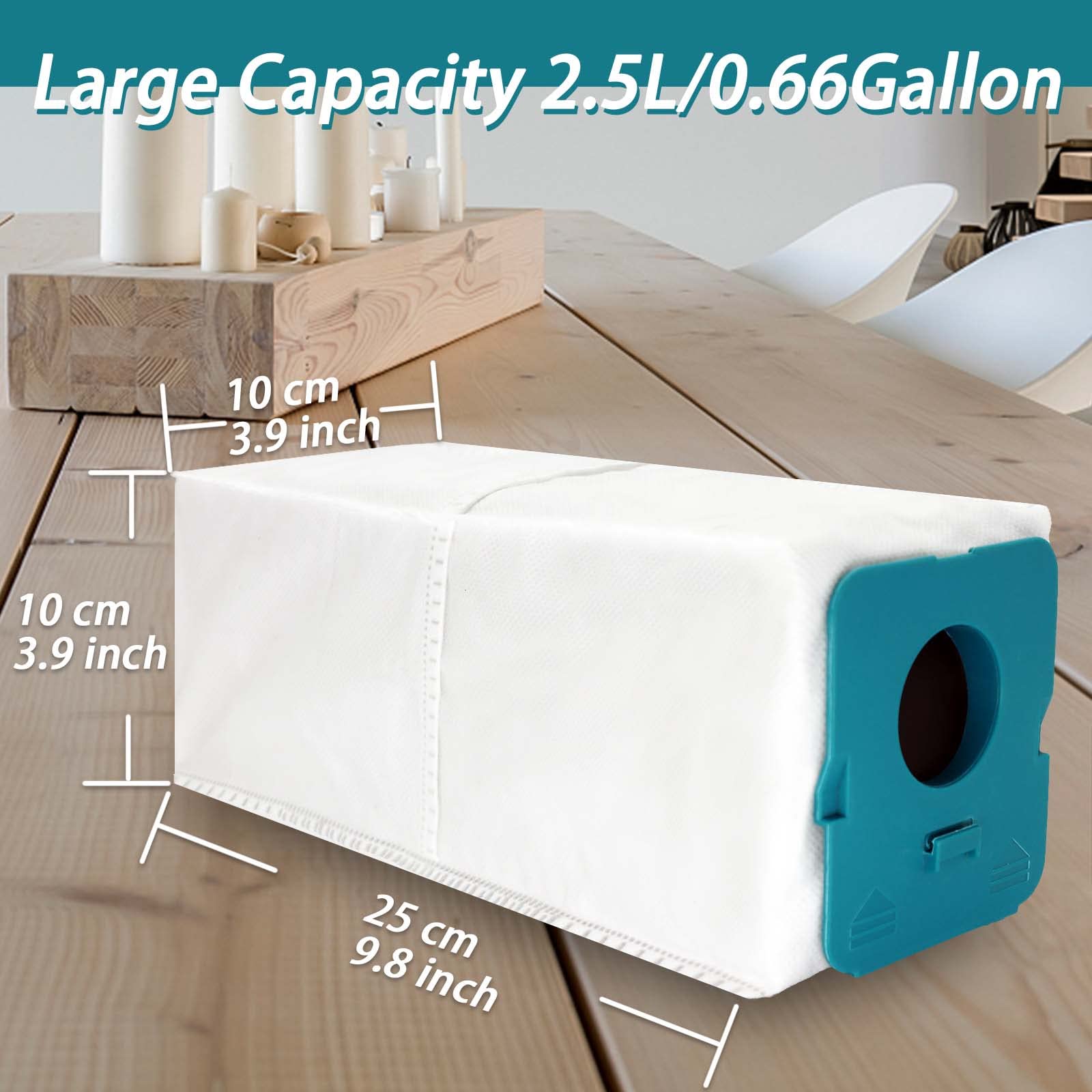 8 Pack VCA-ADB953 Dust Bag for Samsung BESPOKE Jet Cordless Stick Vacuum Cleaner, GLDCAPA 2.5L Large Capacity Automatic Dust Collection Bag for All In One Clean Station