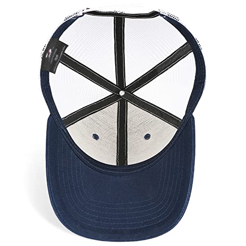 Chsetes Atlanta Hat Women Men Youth Embroidered Baseball Cap Mesh Trucker Hats Adjustable Snapback Hat Navy Blue Apparel Gifts