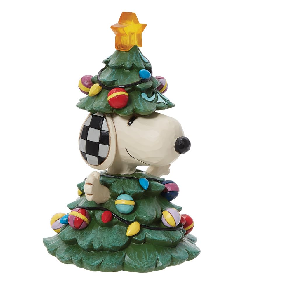 Enesco Jim Shore Peanuts Snoopy As Christmas Tree Figurine
